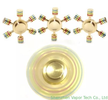 Brass EDC Hand spinner Hand Spinner 6 Spins Fidget Spinner DIY Ceramic Bearing Focus Toys Decompression Toy supplier