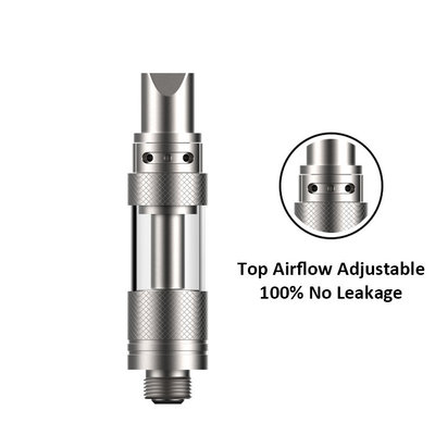 CBD oil  cartridge with 1.2ohm resistance 0.5ml oil capacity stainless steel and metal grip ceramic coil 510 thread