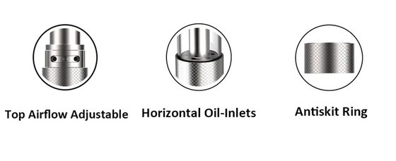 510 thread CBD oil cartridge with 0.5ml oil capacity 1.2ohm resistance steel and glass material chrom color ceramic coil