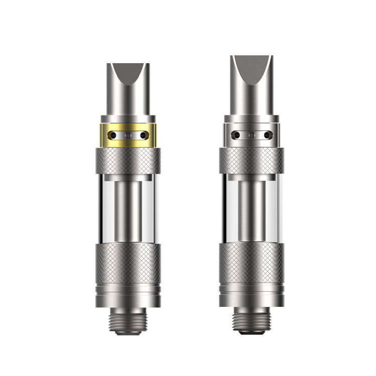 CBD oil tank airflow adjustable Special surface with better grip steel and glass material 0.5ml capacity ceramic coil