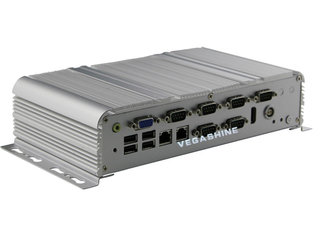 China Atom N2600 Dual Core rugged industrial mini computer 6 COM , Dual LAN , Fanless supplier