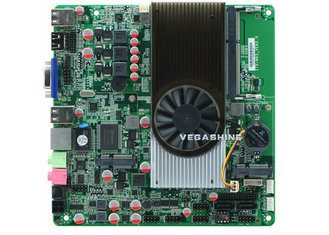 China 2 serial port Mini ITX Embedded All In One Motherboard AMD N550 Dual-Core CPU supplier