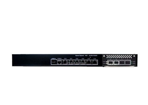 6 gigabit RJ45 LAN , 2 ports 1000Mbps SFP optical fiber Network security Firewall appliance supplier