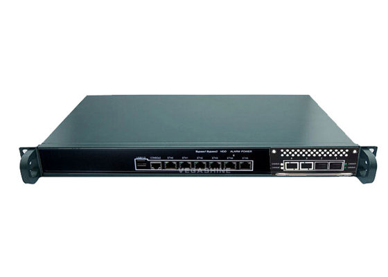 6 gigabit RJ45 LAN , 2 ports 1000Mbps SFP optical fiber Network security Firewall appliance supplier