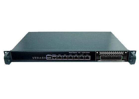 1U rackmount 6 gigabit RJ45 LAN ,4ports 1000 mbps SFP Optical fiber Firewall appliance supplier