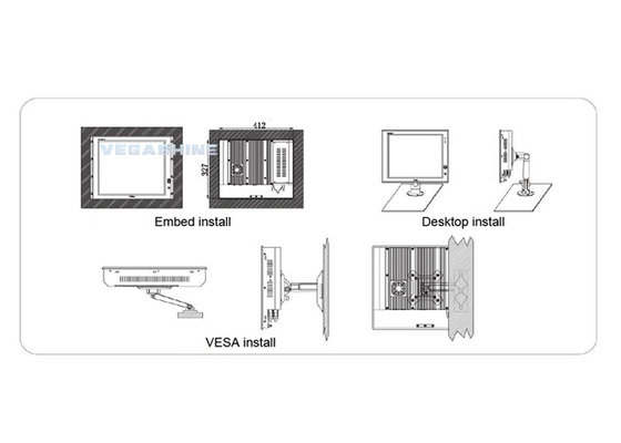 17" inch TFT LED screen fanless Industrial tablet pc Intel Core i5-3317U IP65 grade supplier