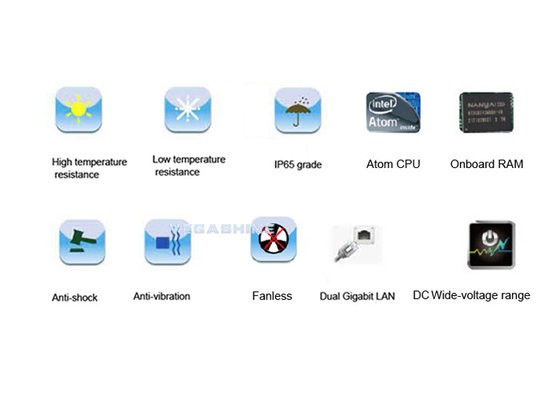 8” inch LED touch screen Industrial all in one pc Atom N2600 fanless IP65 grade supplier