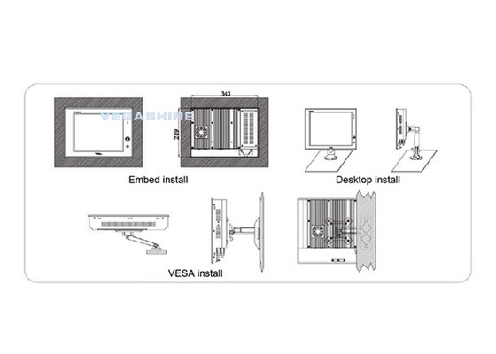 12" inch TFT LED screen fanless Industrial tablet computer Celeron 847E IP65 grade supplier