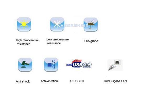 17" inch TFT LED screen fanless Industrial Panel computer Celeron 847E IP65 grade supplier