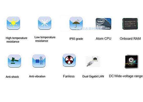 19” inch LED touch screen IP65 waterproof rugged all in one industrial pc Atom N2600 CPU supplier