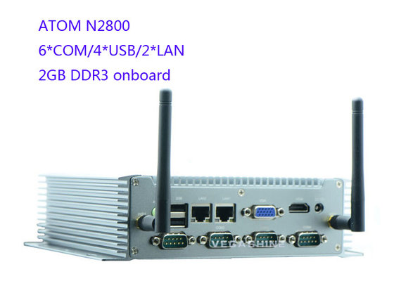 Compact Industrial Embedded Computer Onboard Atom Dual Core N2800 Rugged PC supplier