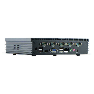 6 COM Fanless Industrial Embedded Linux Computer Desktop Pc Support SSD / WIFI supplier