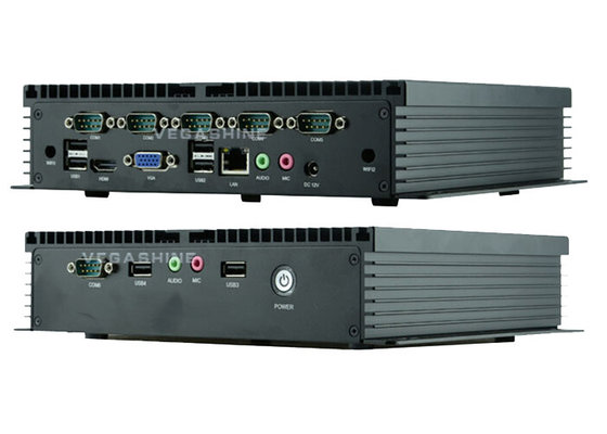 Onboard ATOM D2550 CPU fanless Industrial Embedded Computer With Wifi / 3g Mini Box Pc supplier
