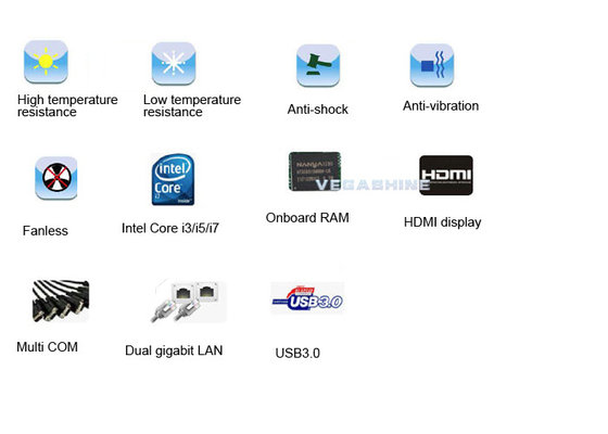 Intel Core i5-3317U rugged fanless embedded industrial PC support 1080P display supplier