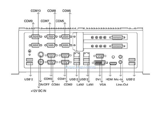 Intel Core i7-3517U 1.9Ghz cpu 10 COM mini industrial computer support 1080P display supplier