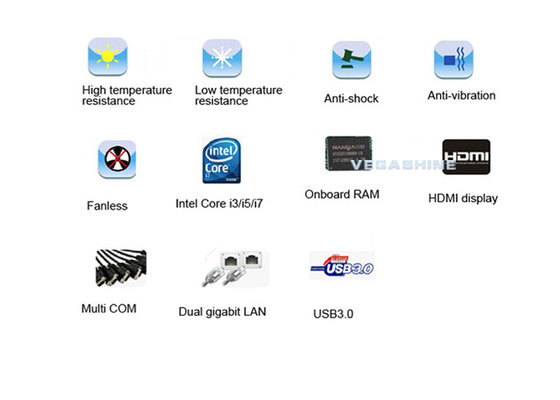 Intel Core i7-3517U 1.9Ghz cpu 10 COM mini industrial computer support 1080P display supplier