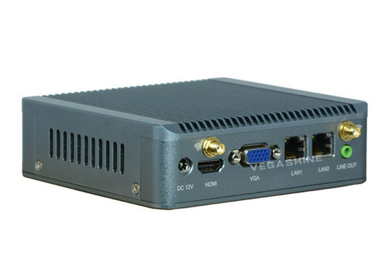Wall Mounted Bay Trail J1900 CPU Fanless Mini Desktop PC Box , Nano PC Barebone supplier