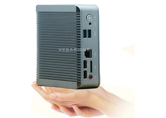 High End 2 LAN Fanless nano computer , Intel Bay Trail Celeron J1800 Mini Barebone PC supplier