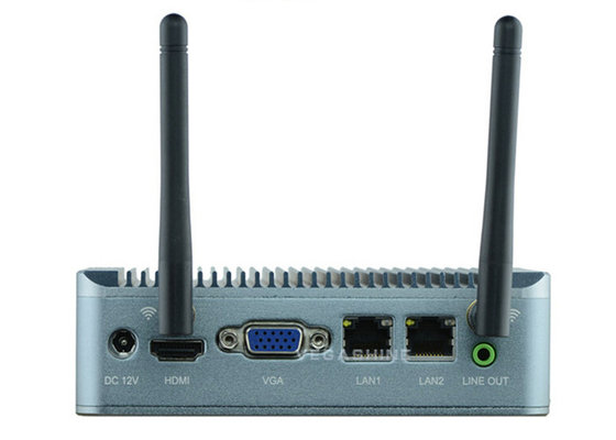 High End 2 LAN Fanless nano computer , Intel Bay Trail Celeron J1800 Mini Barebone PC supplier