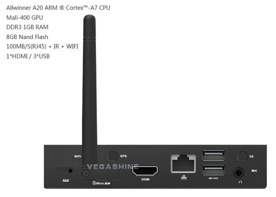 Allwinner A20 Arm HTPC mini PC  android computer  support HDMI 1080P display supplier
