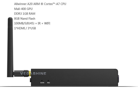Allwinner A20 Arm HTPC mini PC  android computer  support HDMI 1080P display supplier