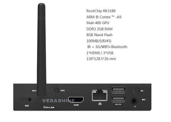 Android ARM HTPC Mini PC with 2GB DDR3 , 8GB Nand Flash and TF Card Reader supplier
