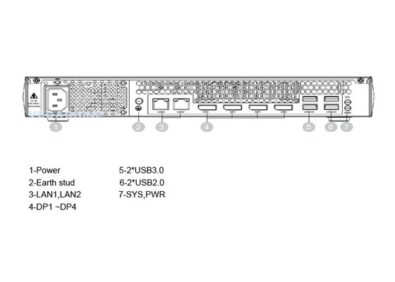 4 screen HD display multi monitor pc for cctv surveillance decoding computer / server supplier