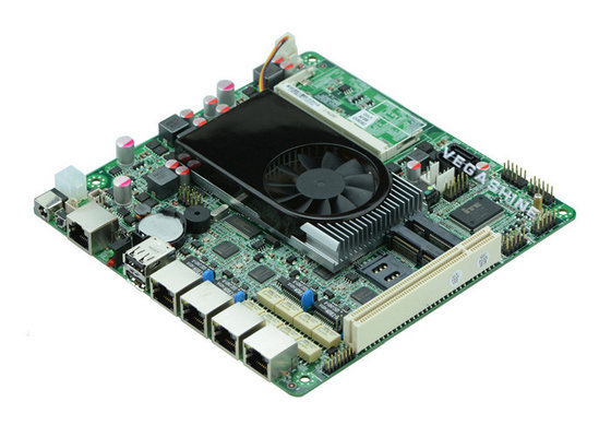 4 Gigabit Lan Firewall Motherboard Onboard Atom D525 Processor for network security server supplier