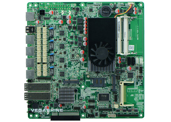 4 Lan , 2 Gigabit optical interfaces Firewall Motherboard With dual core CPU supplier