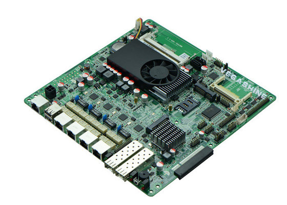 4 Lan , 2 Gigabit optical interfaces Firewall Motherboard With dual core CPU supplier