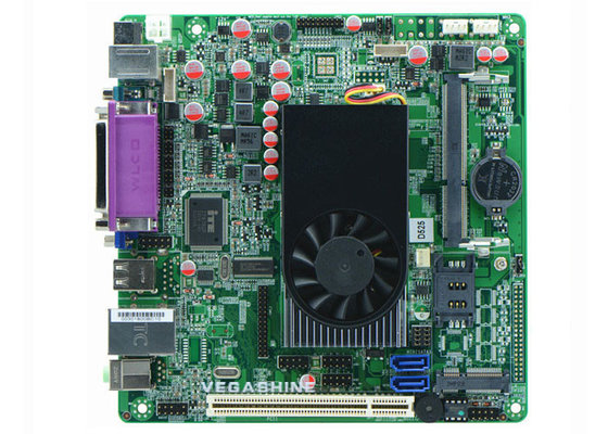 Dual Core Atom D525 Processor Mini ITX Motherboard For POS / ATM Kiosk mainboard supplier