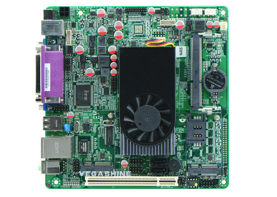 Atom N455 Processor 2 COM Mini Itx Industrial Motherboard  DC Power Supply supplier