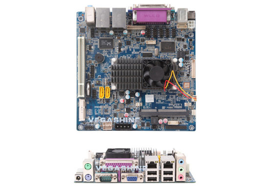 6 COM MINI-ITX Motherboard , Intel Atom™ Dual-core Processor D525 Industrial Mainboard supplier