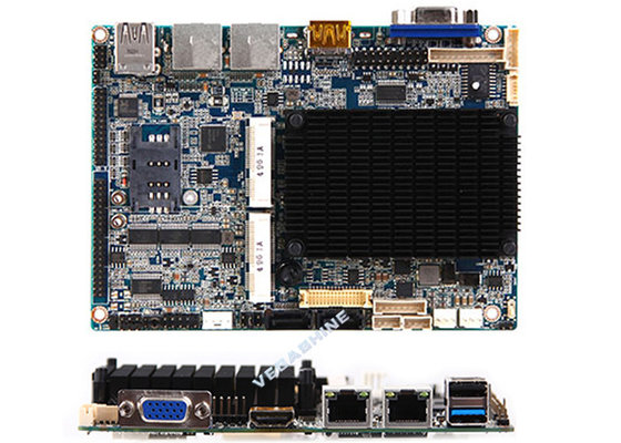 Dual Core N2807 CPU dual LAN Fanless 3.5" Embedded mainboard Support 1080P display supplier