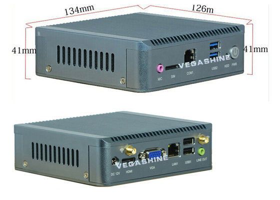 MINI BOX PC fanless Embedded Nano Motherboard Computer With USB3.0 DC Power Supply supplier