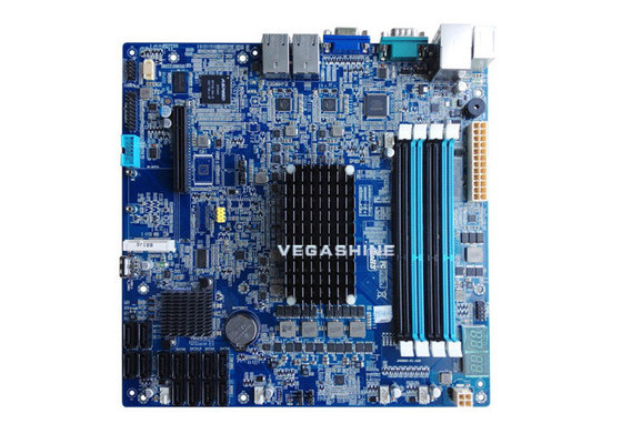 Avoton Soc C2550 CPU 4 SATA2.0 and 9 SATA3.0 NVR mainboard for surveillance server supplier