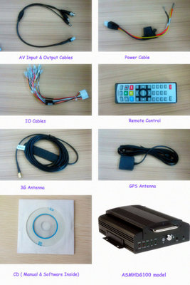 4 Channel Mobile DVR Recorder D1 SD Card Wireless Function G-Sensor