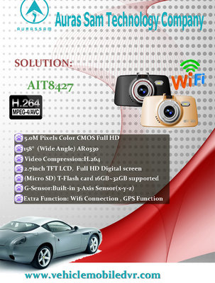 Full HD 1080p A10 Reversing Car Camera Wifi Car DVR Video Recorder And GPS Function