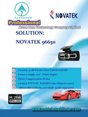 H.264 Vehicle Blackbox DVR Dual Cam 4EC Lens Sensor High Resolution