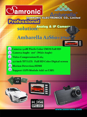 Vehicle Black Box DVR 1080p and 170° Angle , Support GPS