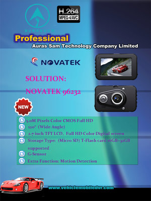 Vehicle Black Box DVR 2.7 Inch TFT LCD , Full HD Color Digital screen