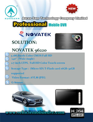 Vehicle Black Box DVR 2.7 Inch LTPS Full HD Color Touch Screen