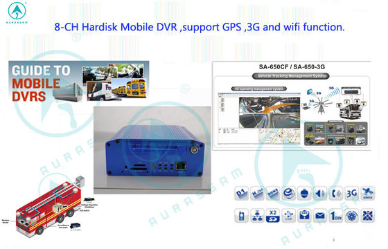 WIFI GPS Mobile DVR Full D1 For Police Car , Mobile Digital Video Recorder