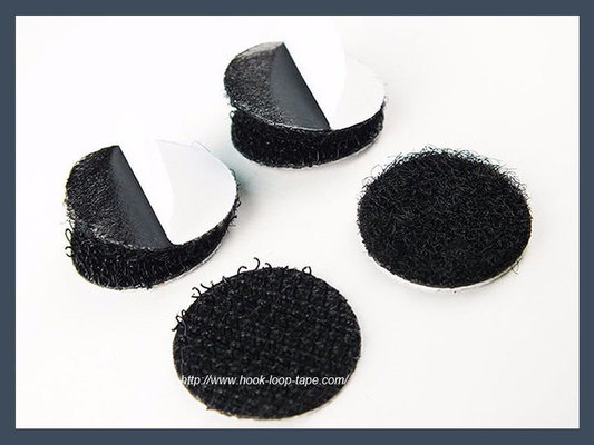 Round back glue hook and loop velcro