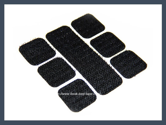 Square back glue punching hook and loop velcro