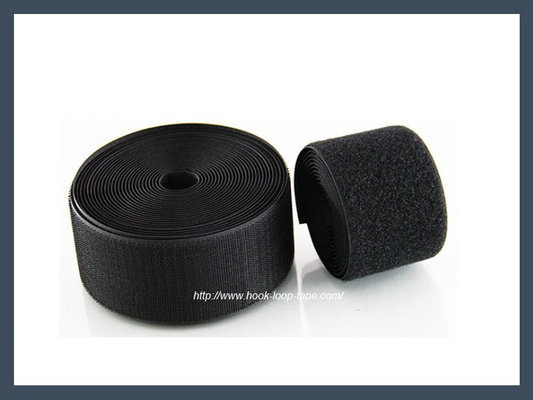 china factory 40%nylon 60%polyester blended hook and loop velcro strap,black