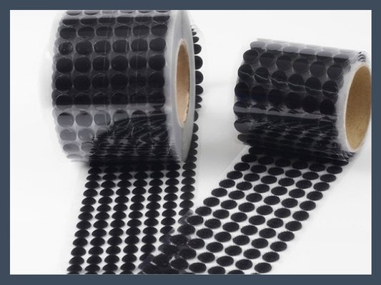 Round back glue hook and loop velcro