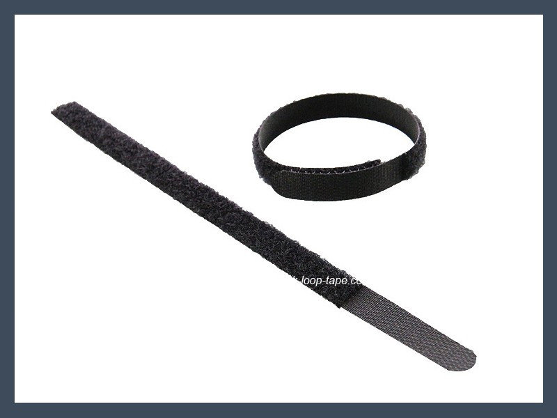 straight stripe type hook and loop,black