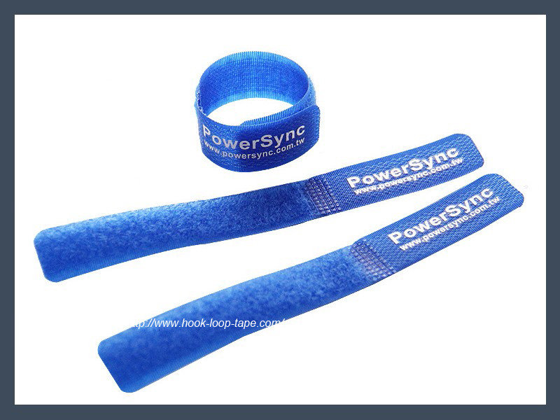 High quality straight stripe type hook and loop velcro,blue