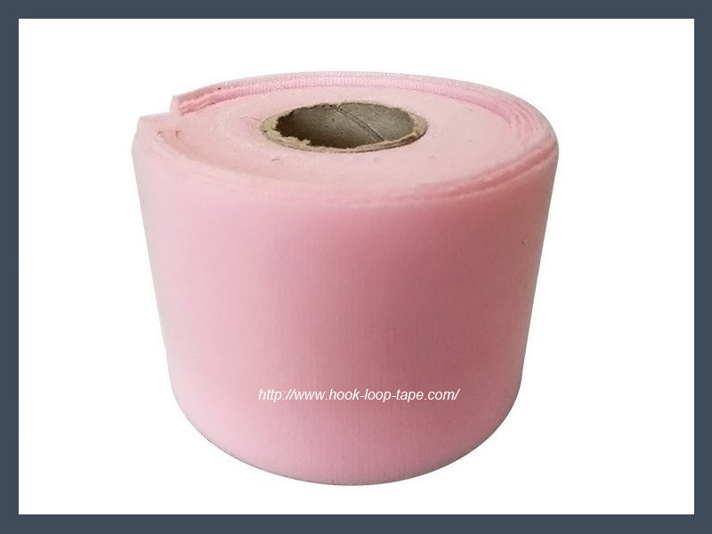 Fashion color china factory soft nylon loop velcro,pink